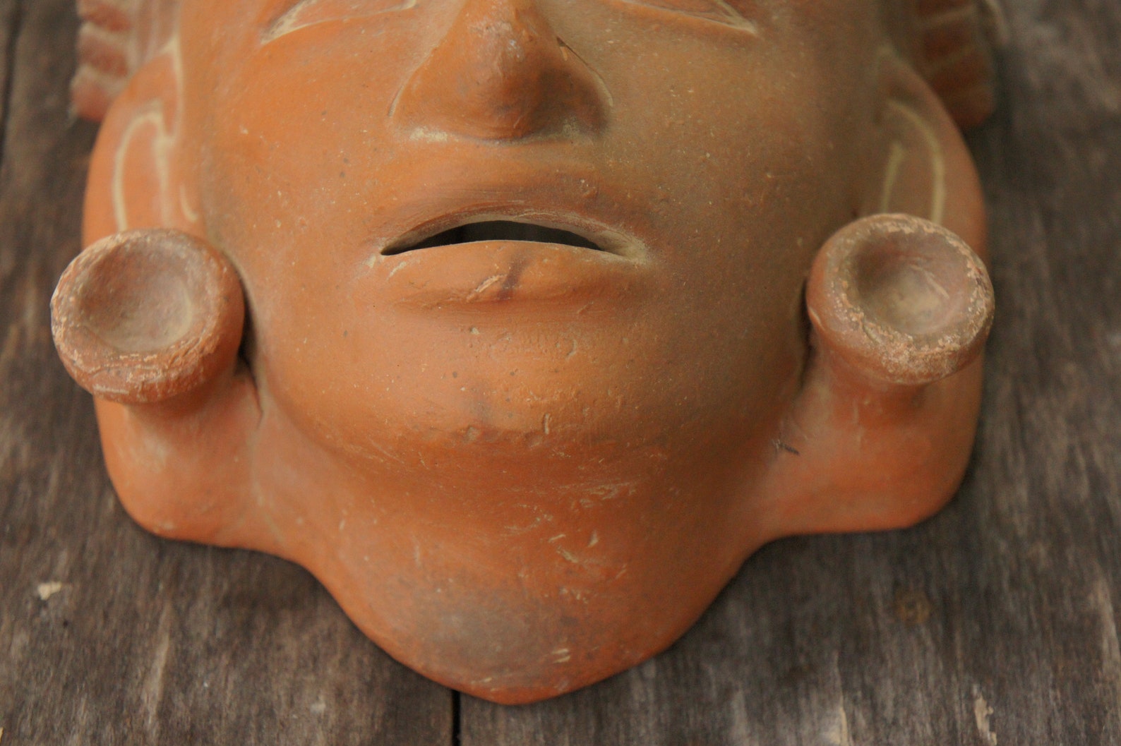 Vintage Large Ceramic Pottery Inca Face Wall - Etsy