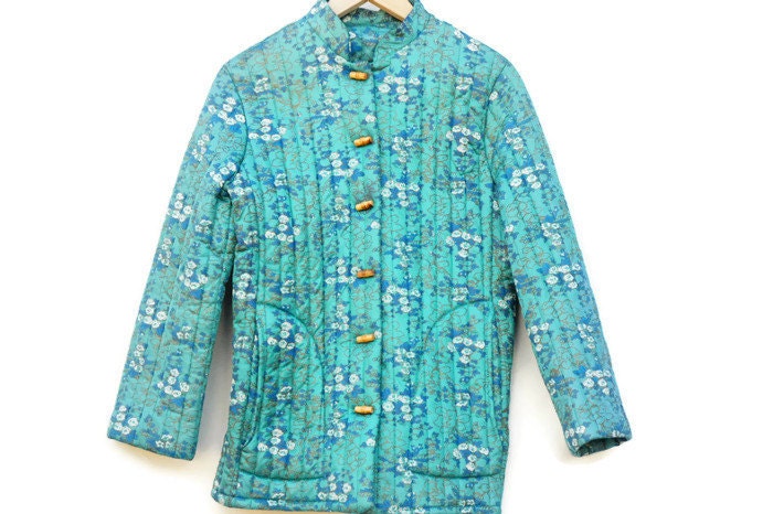 Vintage 60s-70s Quilted Asian Style Jacket/ Bohemian Chic/ | Etsy