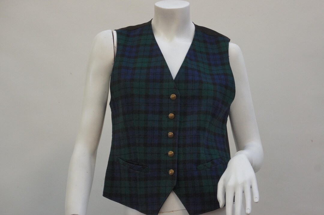 Vintage Women's Plaid Wool Pendleton Vest Made in U.S.A - Etsy