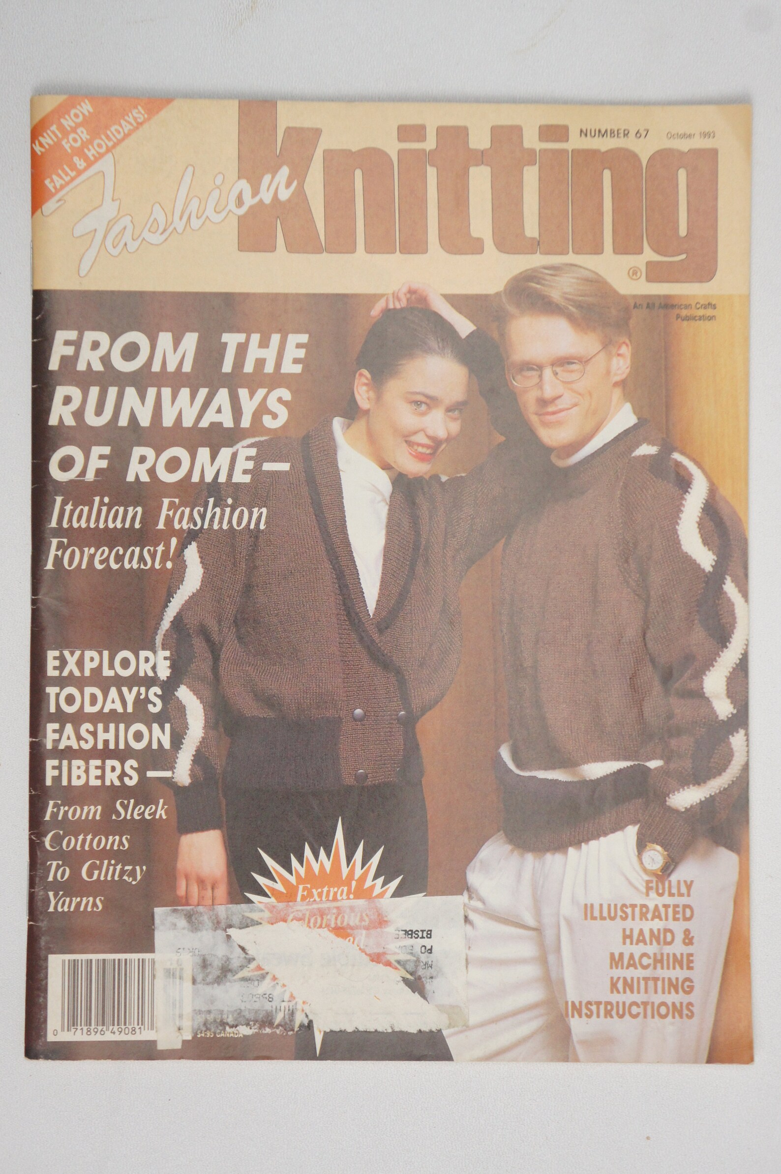 Vintage 90s Fashion Knitting Magazine Fall Holiday Patterns Diy Craft ...