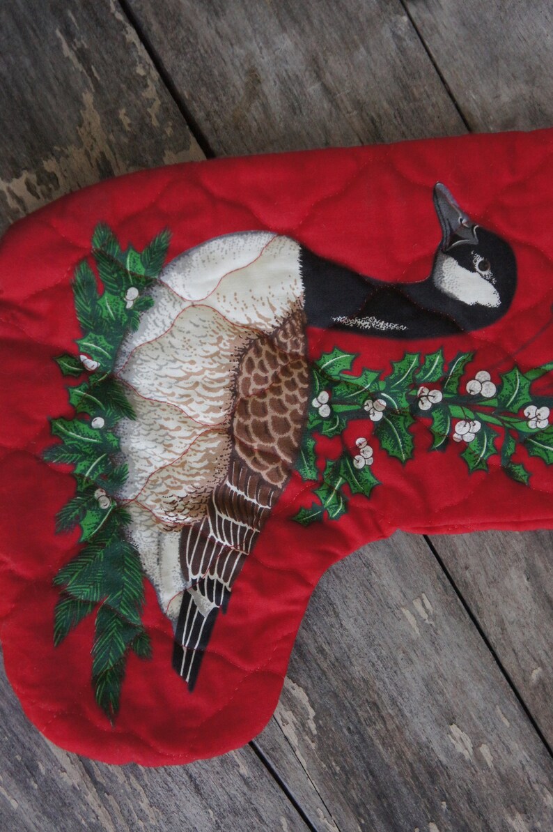 Vintage 80s Quilted Duck Print Christmas Stocking With - Etsy