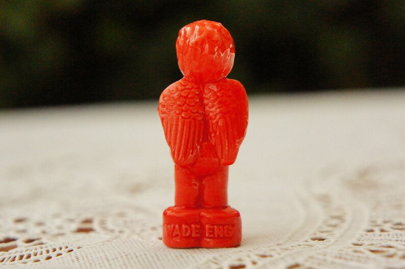 Vintage 80s-90s Tiny Ceramic Cupid Figurine With Heart Shaped Base by ...