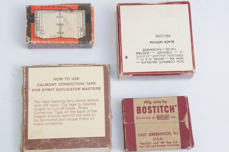 Vintage 40s-50s Small Boxes Lot of Typewriter Tape and - Etsy