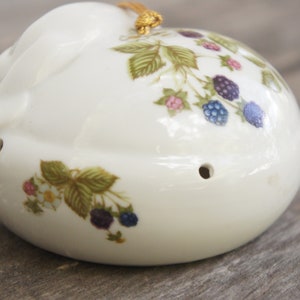 Vintage Porcelain Dog Potpourri Pomander Container Ornament Cottagecore ...