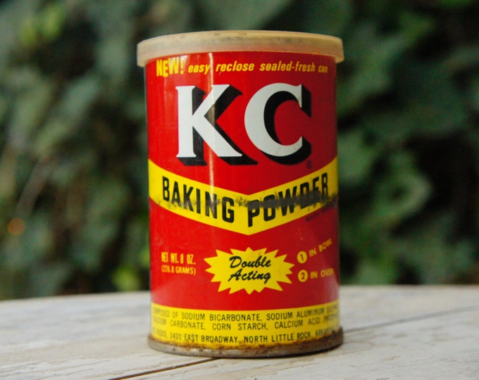 Vintage 50s KC Baking Powder Tin Canister/ Retro/mid Century/farmhouse ...
