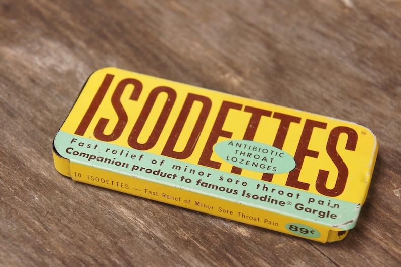 Vintage 60s Isodettes Lozenges Metal Tin - Etsy