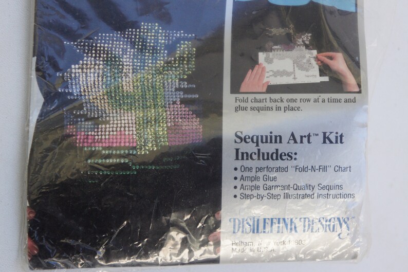 Vintage 80s Cactus Sequin Art Kit Applique by Distlefink Designs Pulham ...