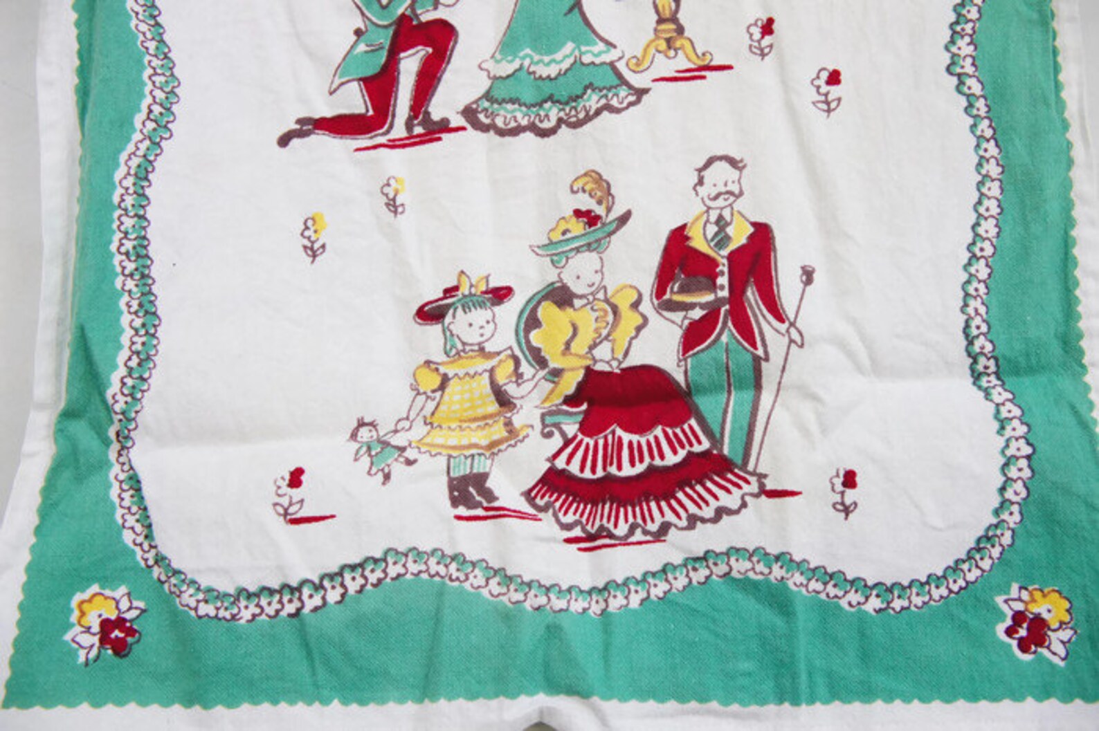 Vintage 40s-50s Victorian Print Table Runner/shabby - Etsy