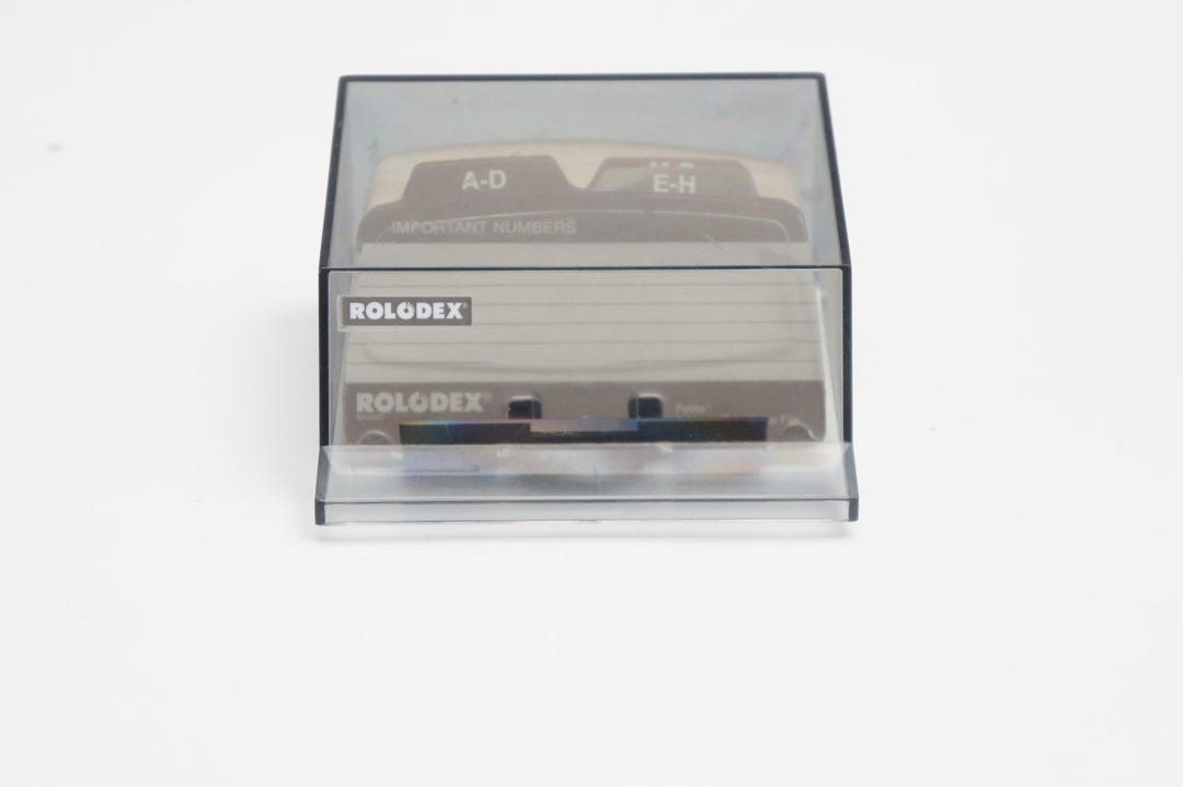 Vintage Rolodex Box With Alphabetic Note Card File Retro Office Supply ...