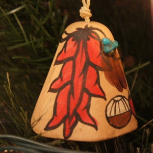 Vintage Native American Ceramic Bell With Turquoise - Etsy