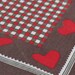 Vintage 60s Swedish Heart and Checker Print Table Runner Set ...