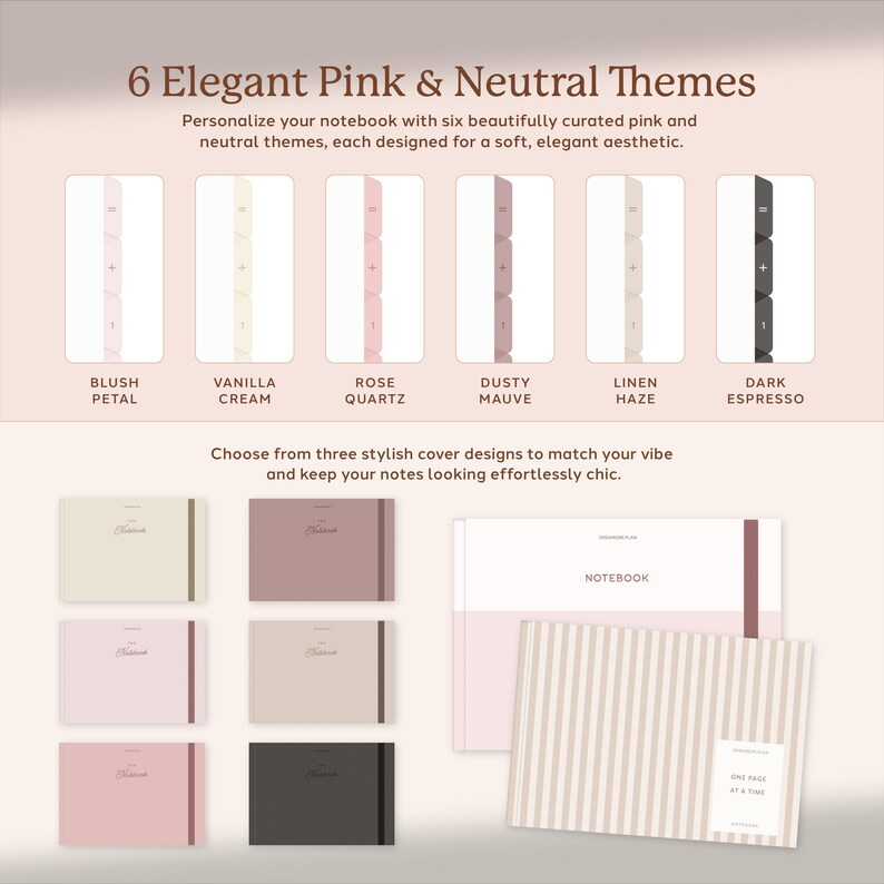 Digital Notebook Goodnotes, Landscape Notebook, 12 Subject Student ...