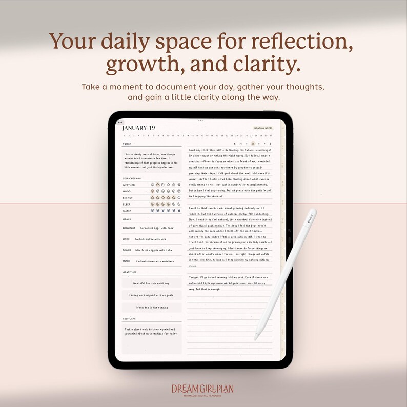 Daily Digital Journal, Goodnotes Journal, Minimalist Journal ...