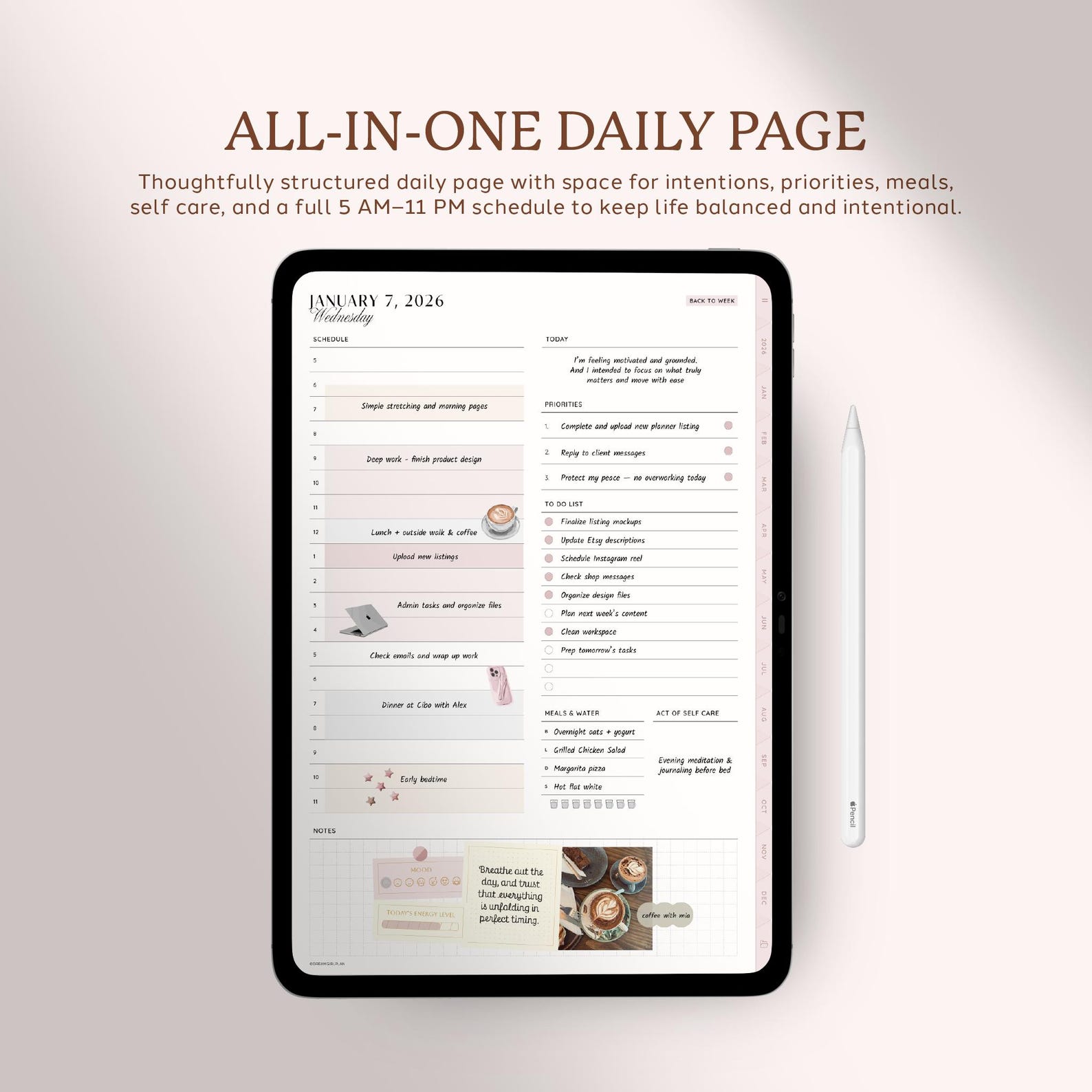Simple Digital Planner 2026, Goodnotes Planner, Portrait Planner ...