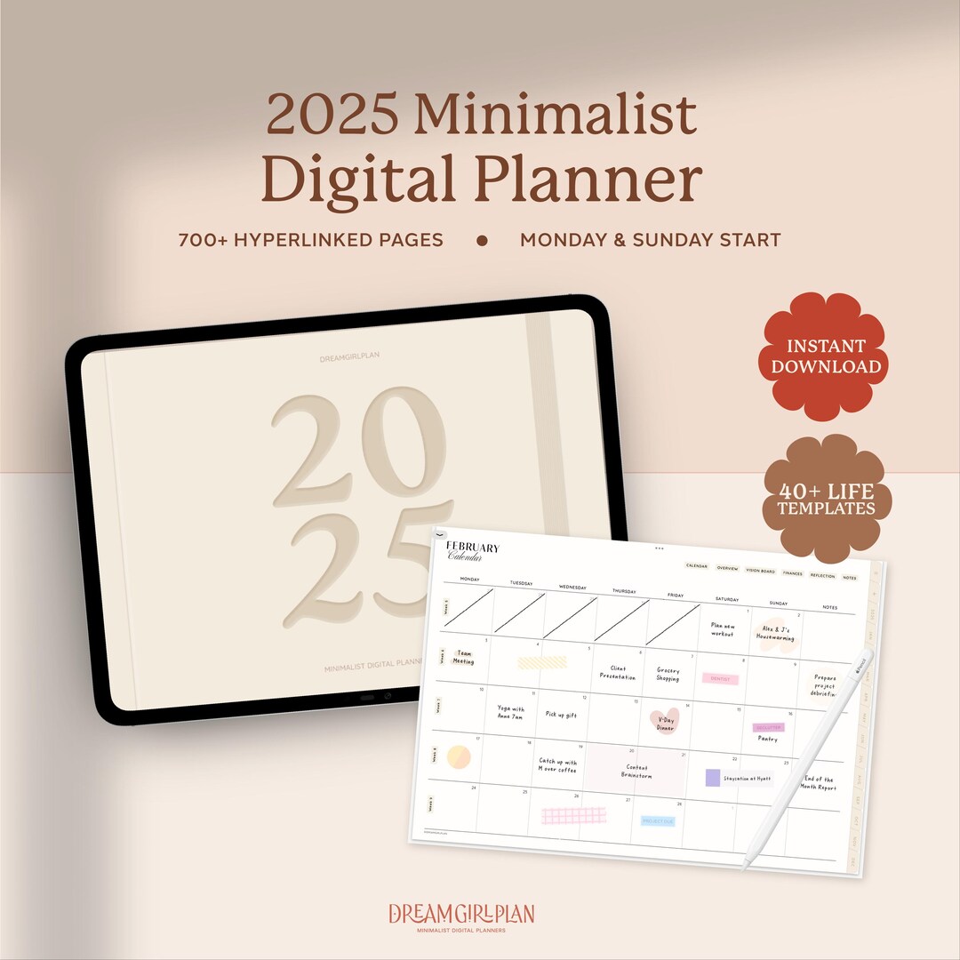 Digital Planner 2025, Landscape Planner, Goodnotes Planner, iPad ...