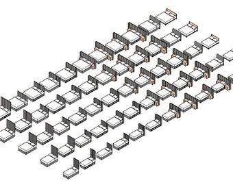 2D Furniture Revit Floor Plan | Parametric Families | 2D Revit ...