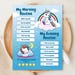 Editable Unicorn Routine Chart for Kids | Toddler Morning and Evening ...