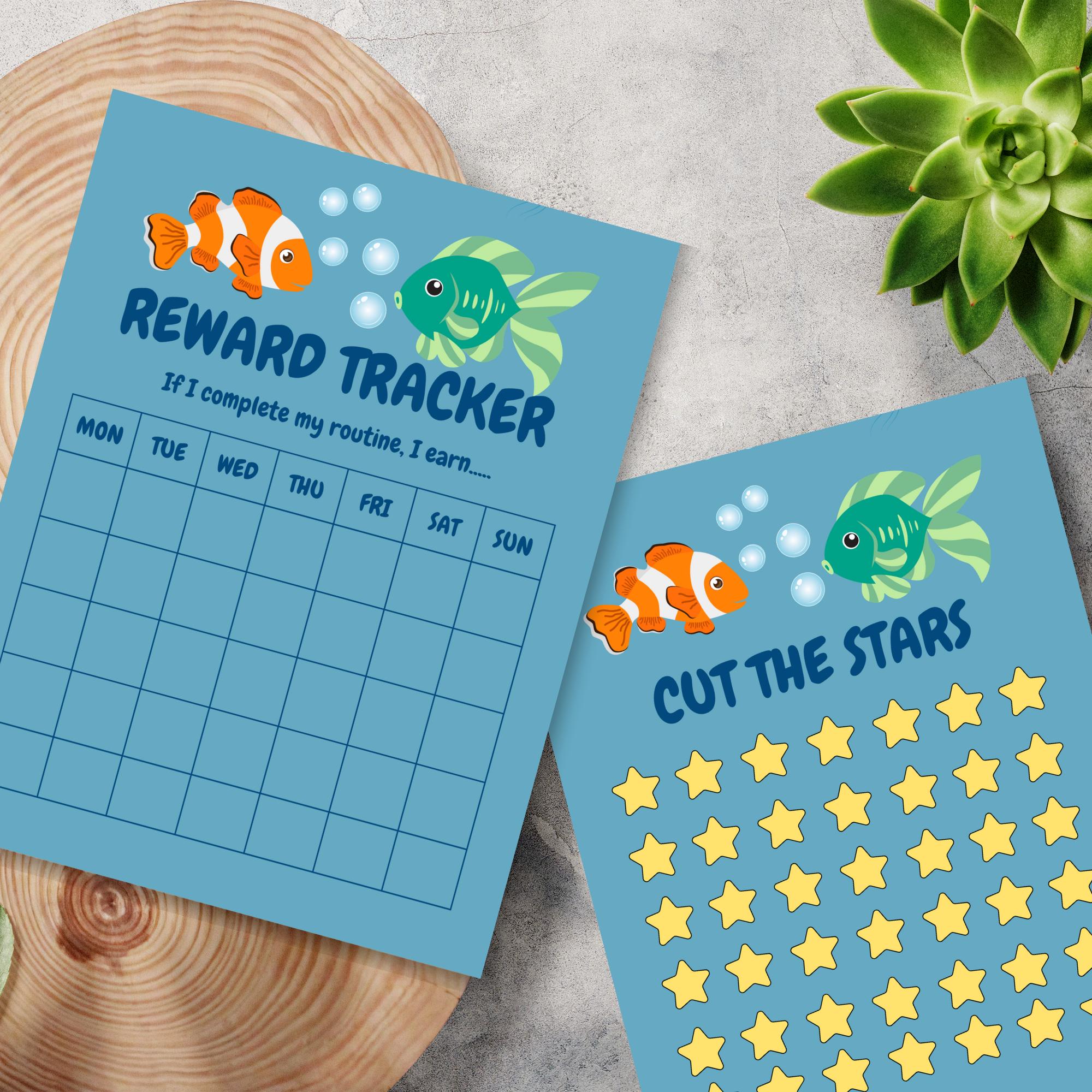 Editable Underwater Routine Chart for Kids | Ocean Morning & Evening ...