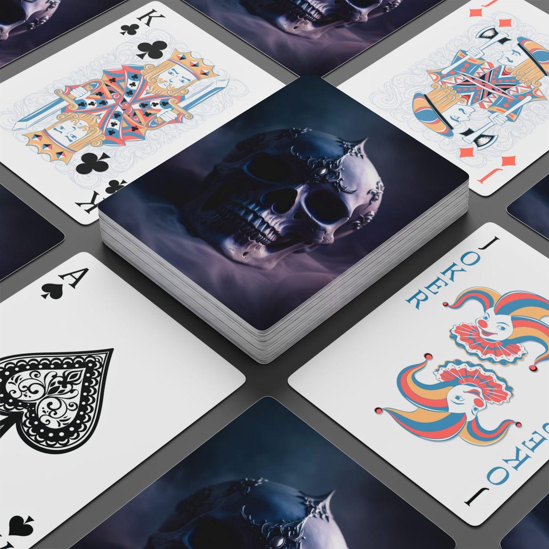 Gothic Poker Playing Cards Set - Unique Card Game, Skulls, Elegant ...