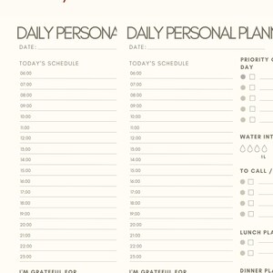 Daily Personal Planner - Etsy