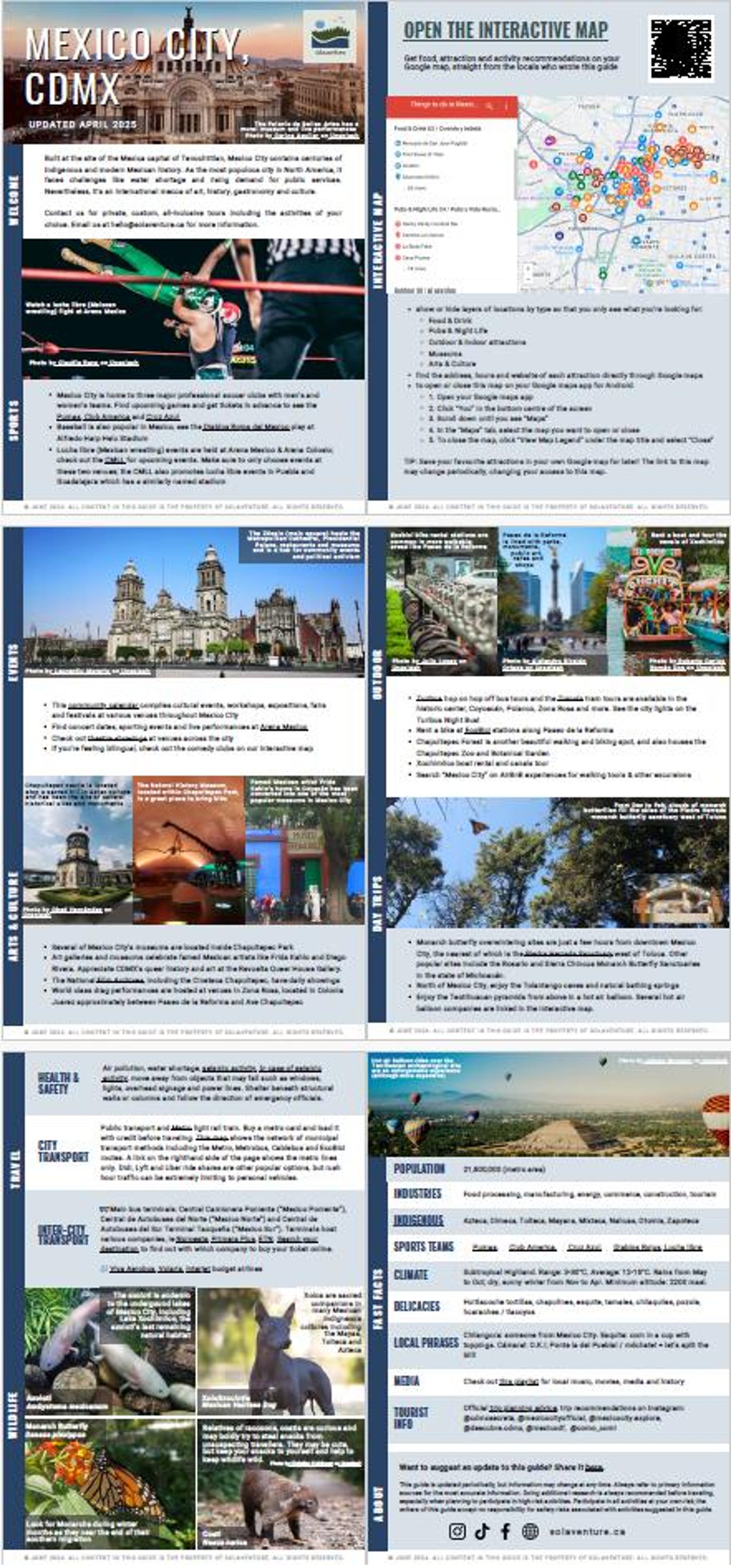 Mexico City, Mexico: Travel Guide & Interactive Map for Mexico City ...