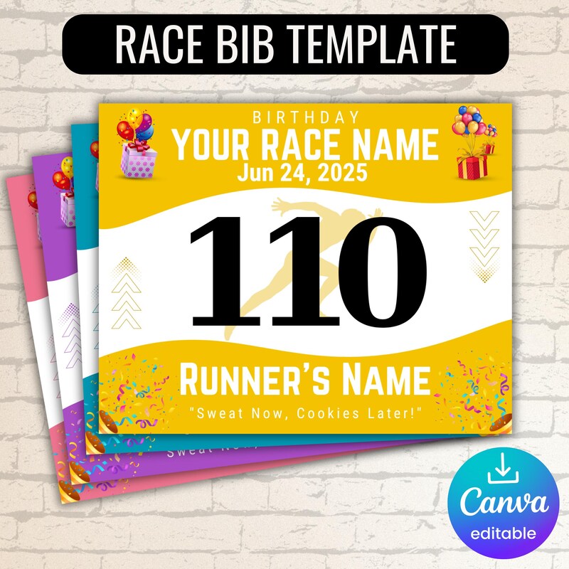 Race Bibs for Birthday - Etsy