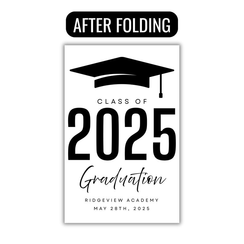 2025 Graduation Program Template, Editable 2025 Ceremony Card, Class of ...
