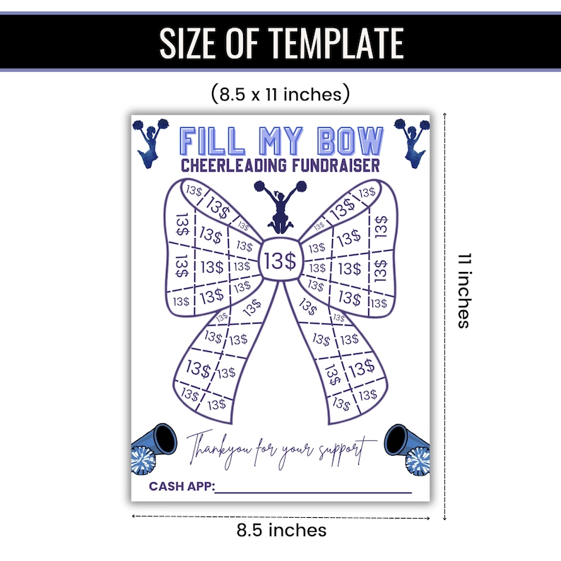 Cheerleading Fundraiser, Fill My Bow Fundraiser, Cheer Fundraiser ...