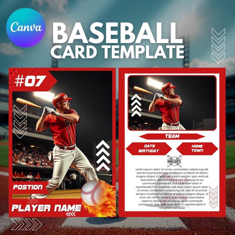 Trading Card Template - Etsy