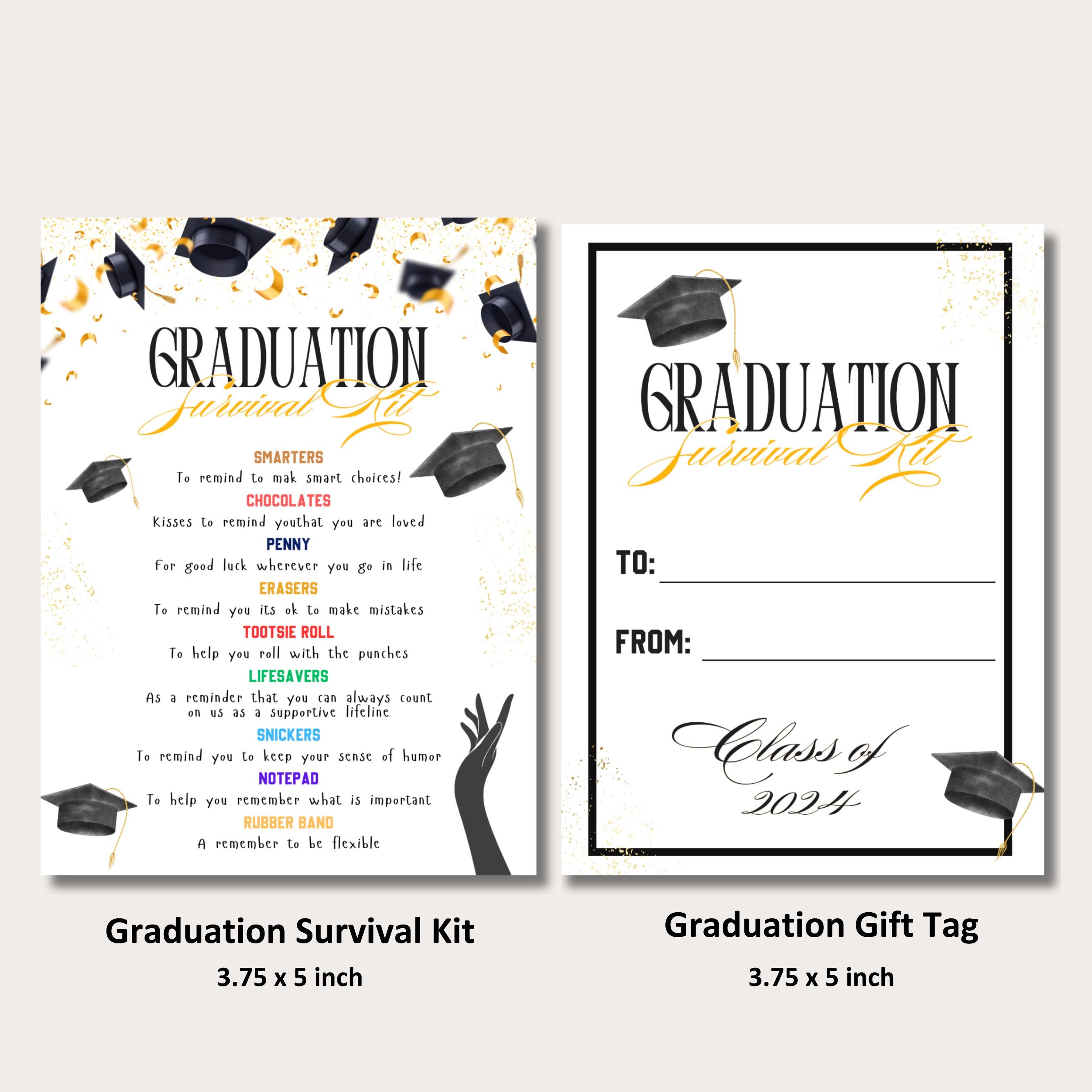 EDITABLE Graduation Survival Kit, After Graduation Survival Kit ...