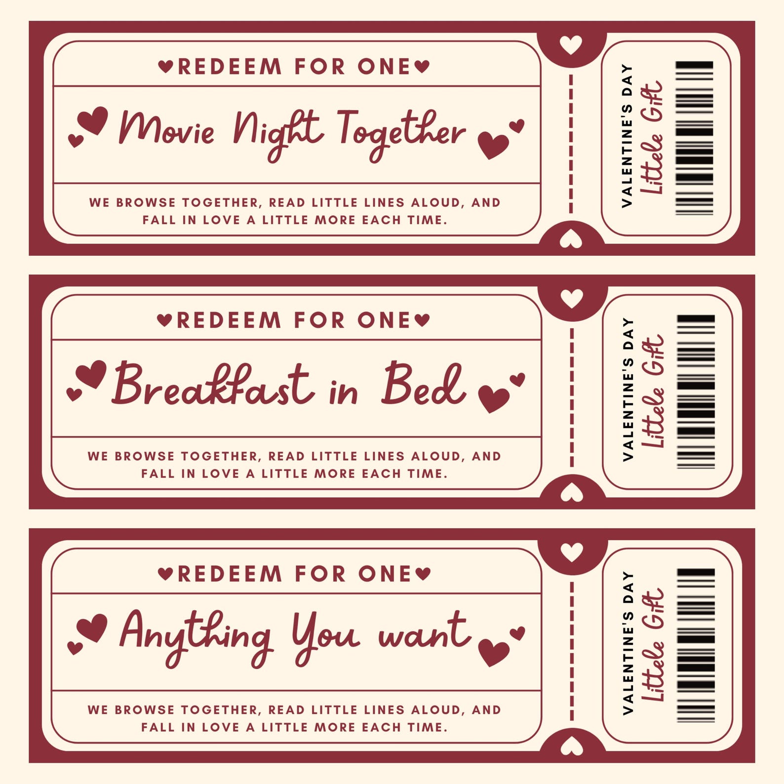 Editable Coupons Template, Fun Love Coupon Canva Editable Book ...