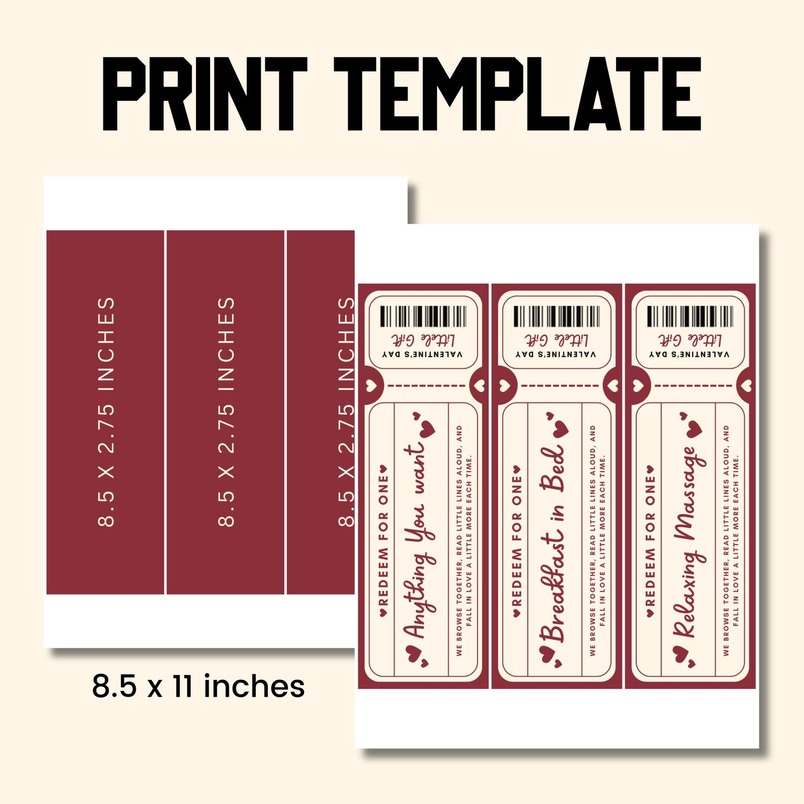 Editable Coupons Template, Fun Love Coupon Canva Editable Book ...