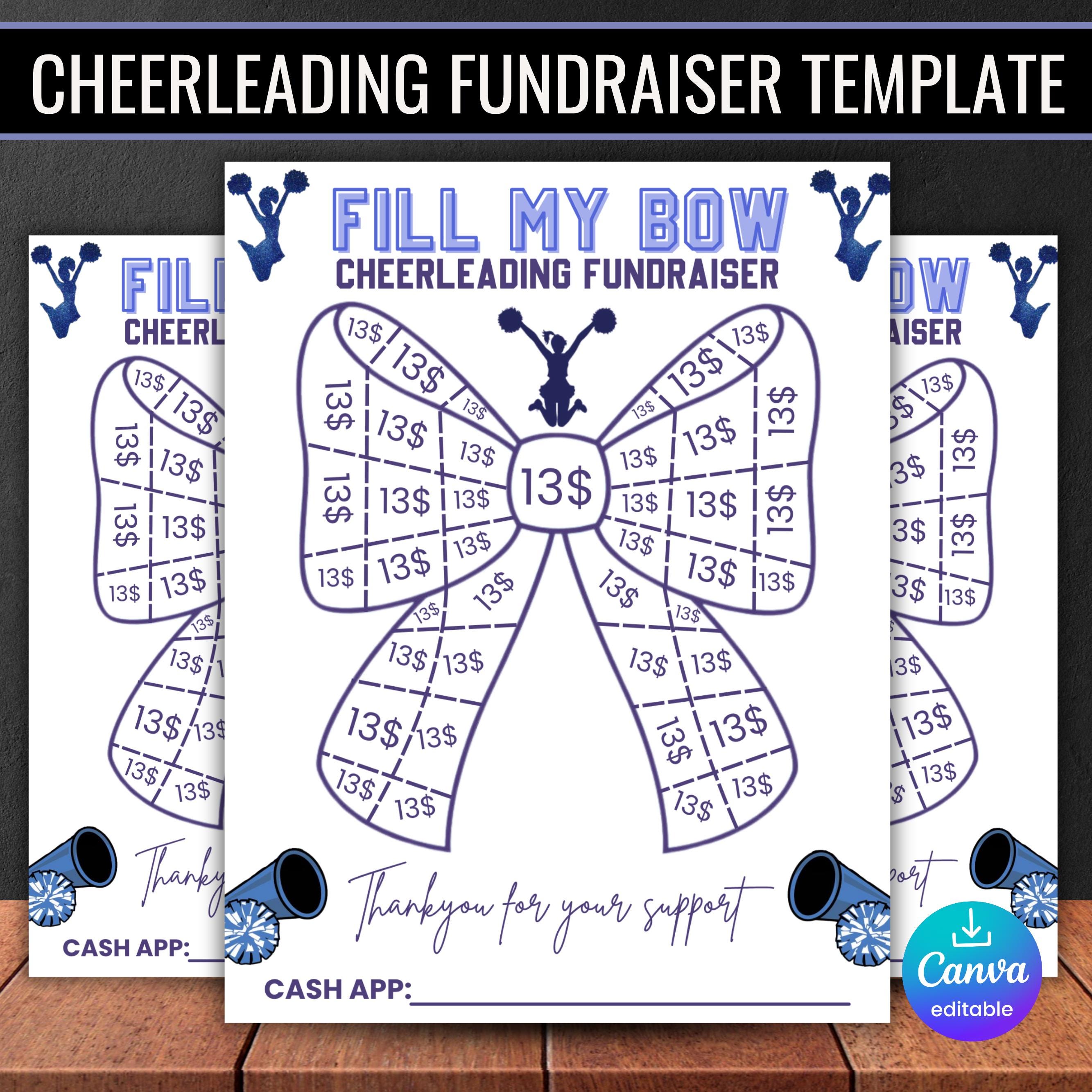 Cheerleading Fundraiser, Fill My Bow Fundraiser, Cheer Fundraiser ...