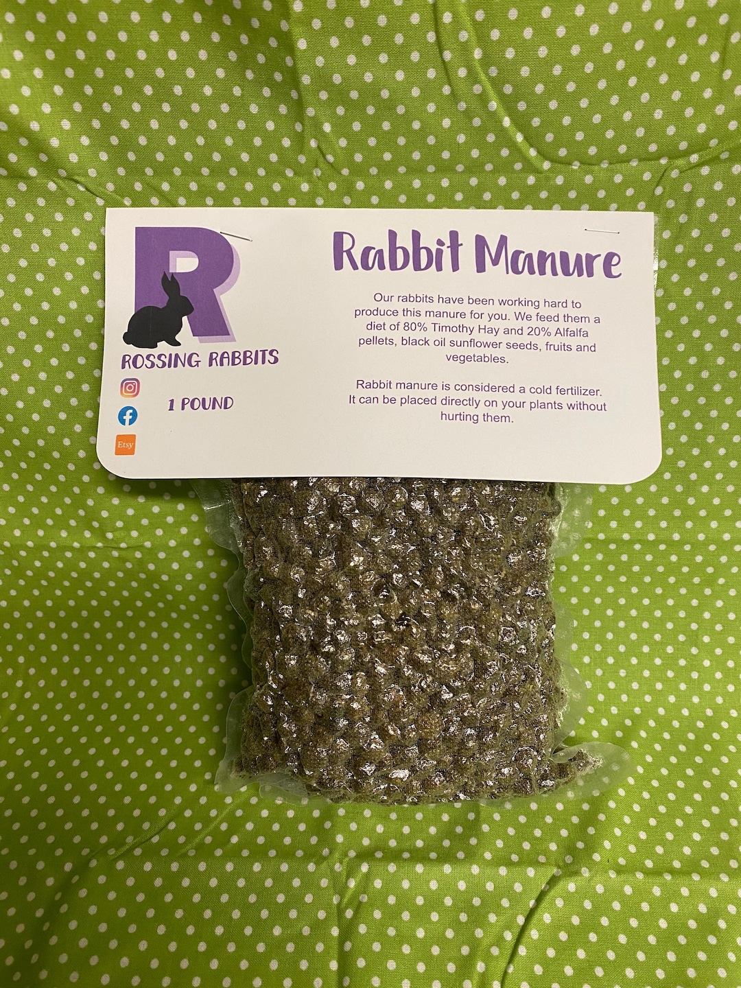 One Pound Bag Rabbit Manure - Etsy