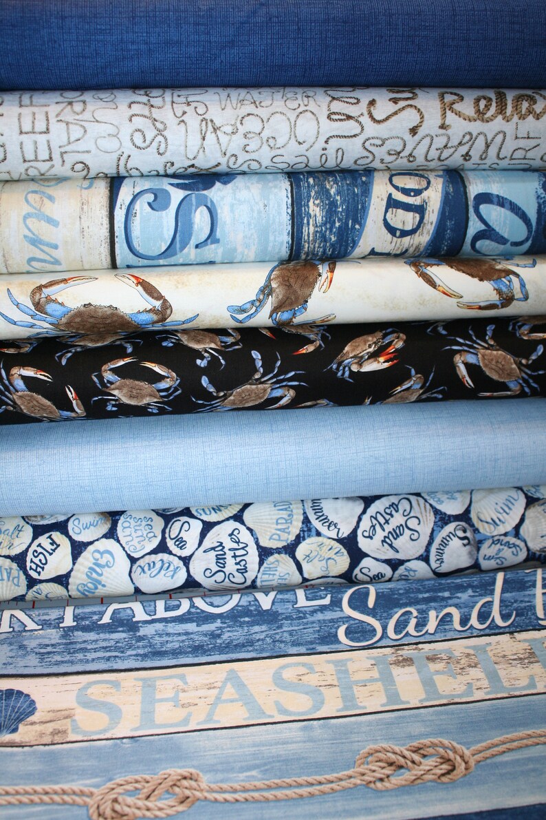 Timeless Treasure BEACH Collection ~ Wonderful CRAB & OCEAN Beach ...