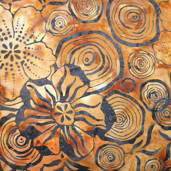 Orange Batik Fabric - Etsy