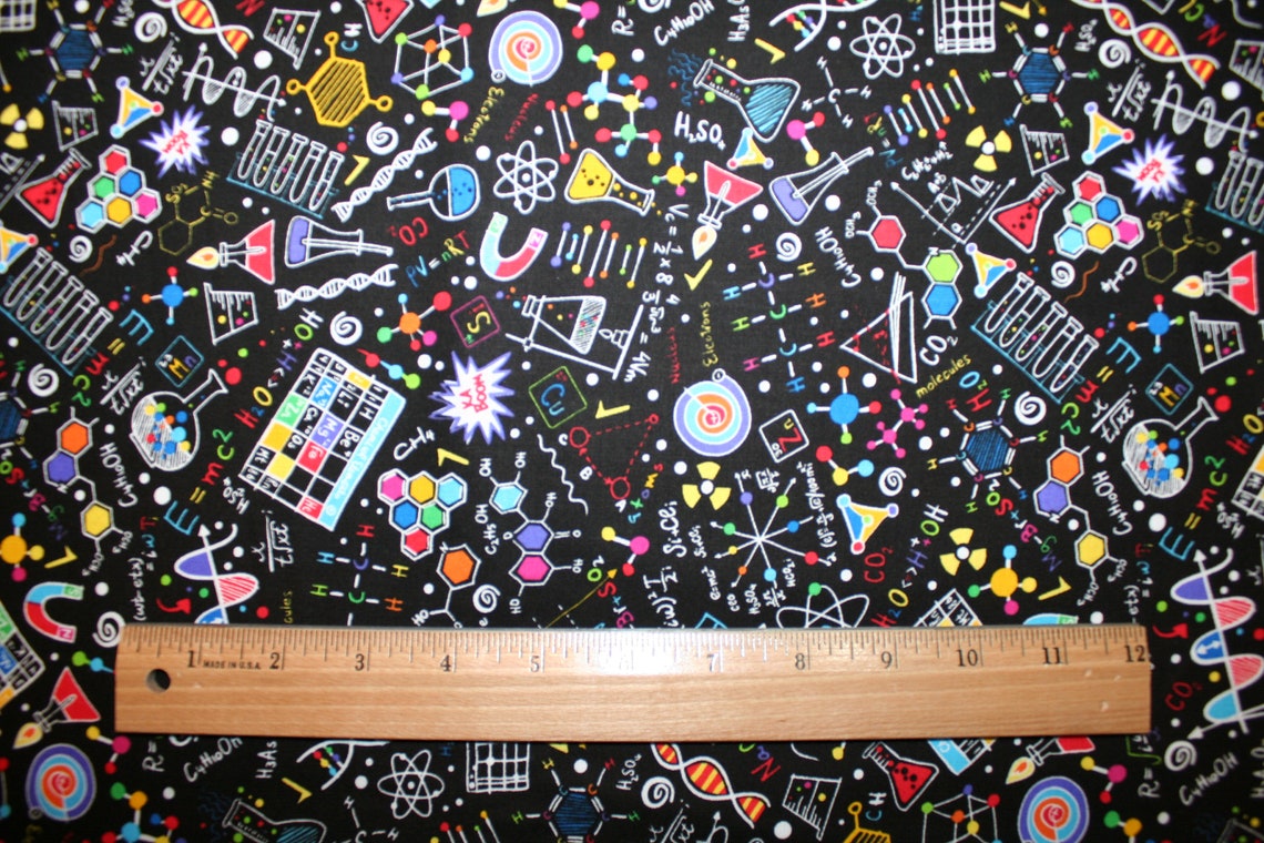 SCIENCE FABRIC Great Fabric for Your Science Teacher or - Etsy