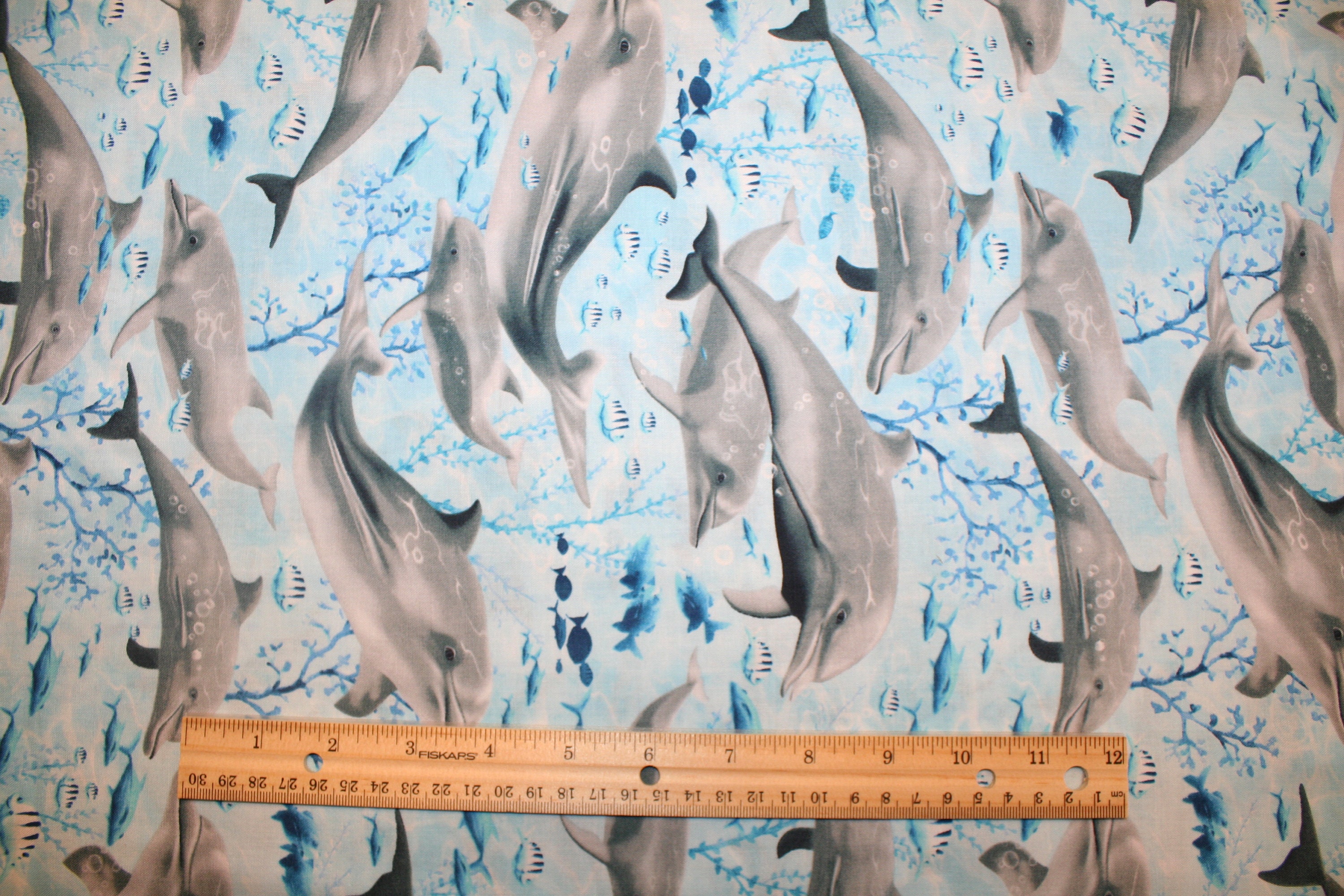 Wonderful DOLPHIN FABRIC Sea Life & Ocean Fabric Excellent - Etsy UK