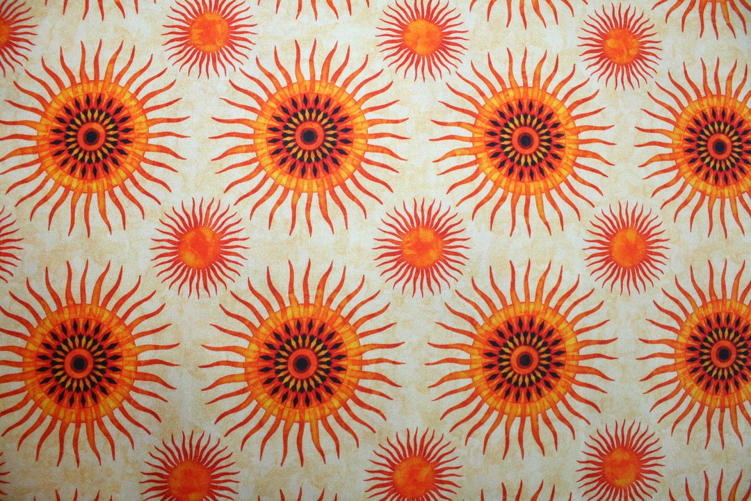 Sun Fabric for a Horse Fabric Collection "wild AT Heart" ~ Lots of Suns ...