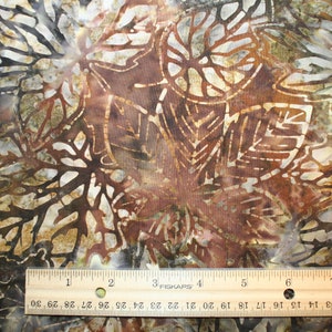 Gorgeous Brown Leaf Batik ~ "cornucopia 5" Collection ~ EXPRESSO Color ...