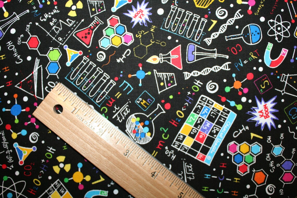 SCIENCE FABRIC Great Fabric for Your Science Teacher or - Etsy