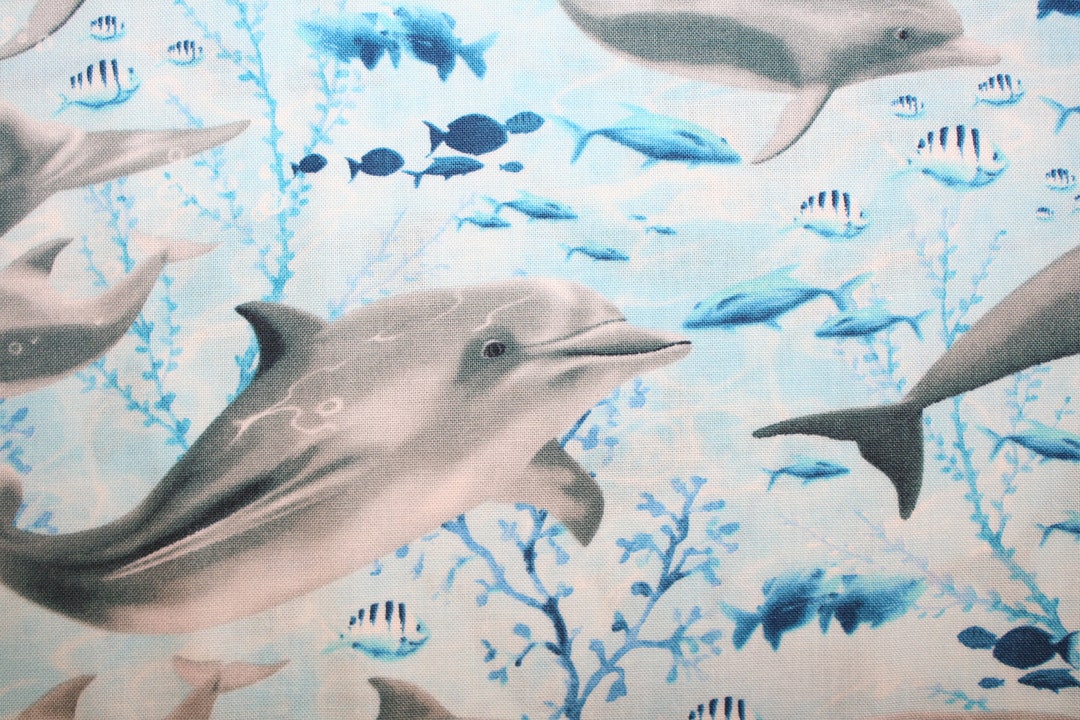 Wonderful DOLPHIN FABRIC ~ Sea Life & Ocean Fabric ~ Excellent Quality ...