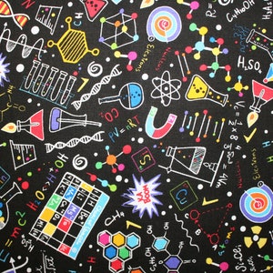 SCIENCE FABRIC Great Fabric for Your Science Teacher or - Etsy