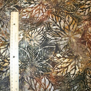 Gorgeous Brown Leaf Batik ~ "cornucopia 5" Collection ~ EXPRESSO Color ...