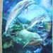 Wonderful Dolphin Fabric Panel dazzling Dolphins Brilliant Tones and ...