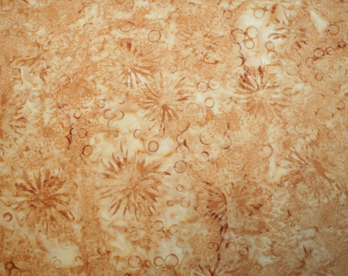 Anthology Batik 3084 Natural Golden Tan Batik With Flower Bursts Design ...