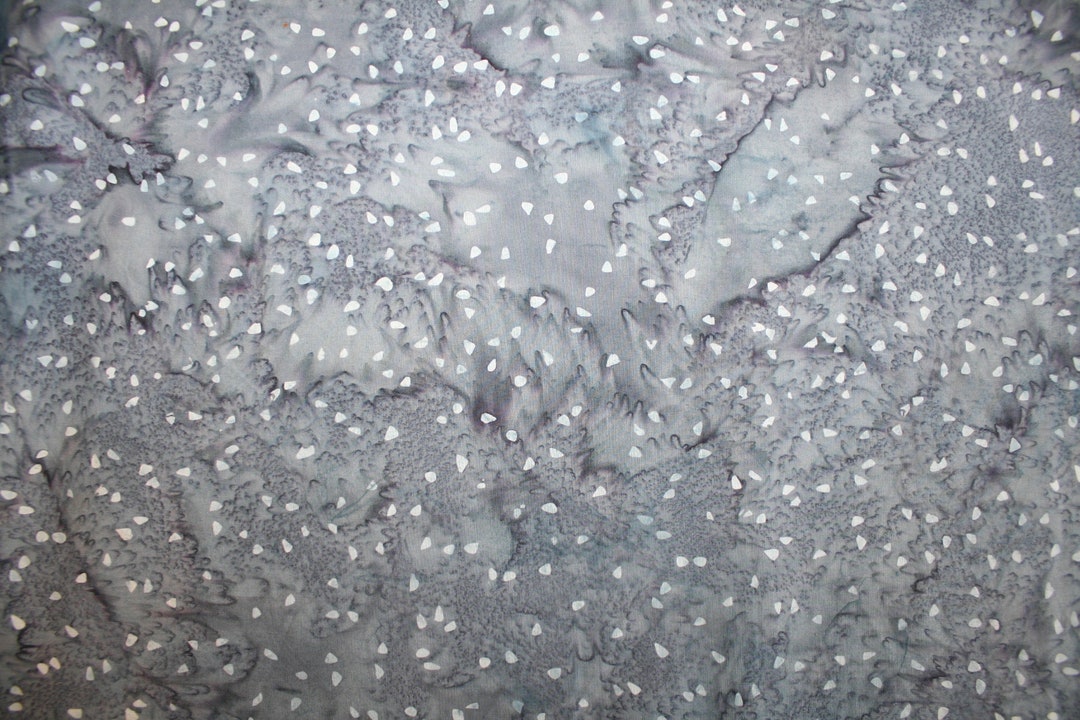 Hoffman BATIK Gray With Light Grayish Blue Spots Batik Color Name EARL ...