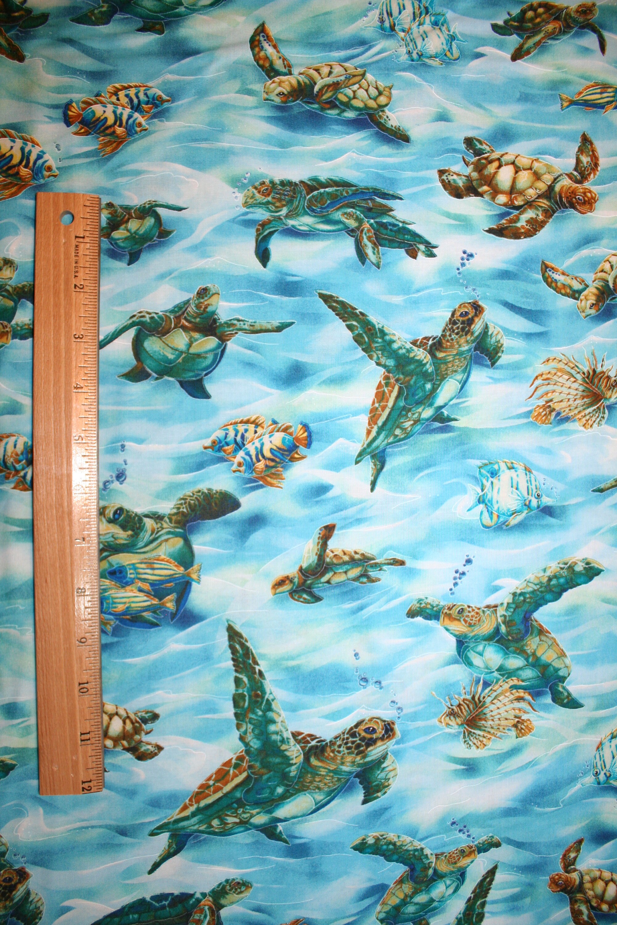 Fabulous SEA TURTLE Fabric Great Ocean Fabric North | Etsy