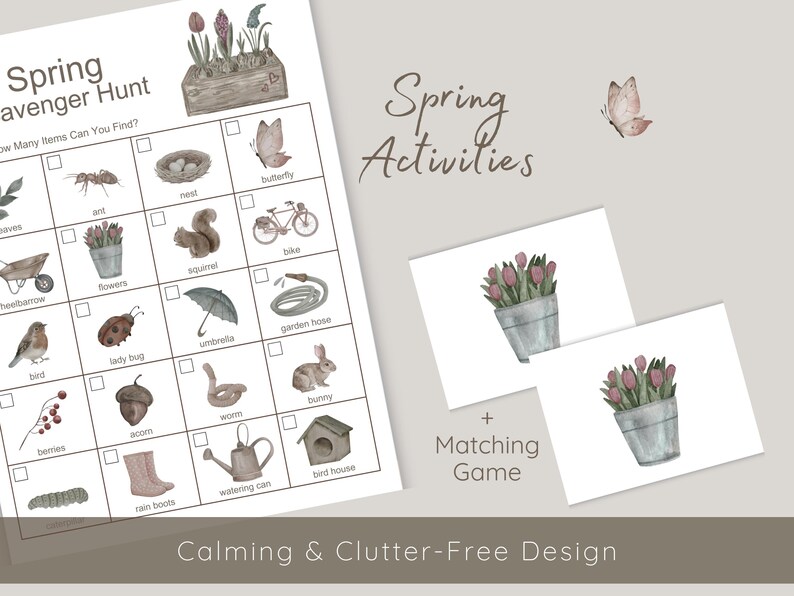 Spring Scavenger Hunt | Printable Outdoor Treasure Hunt for Kids ...