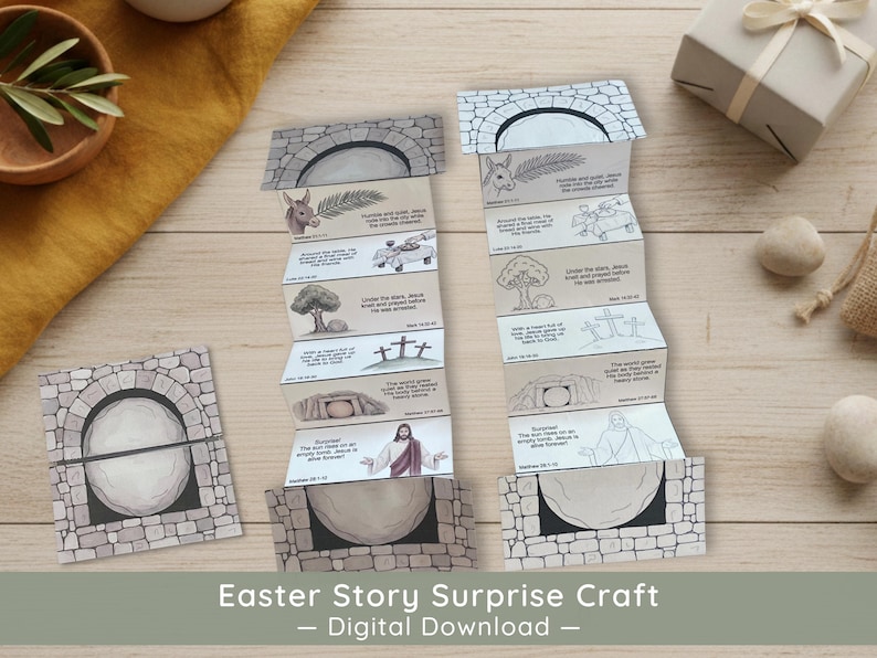Holy Week Printable Easter Craft: Sunday School Activity, Christian ...